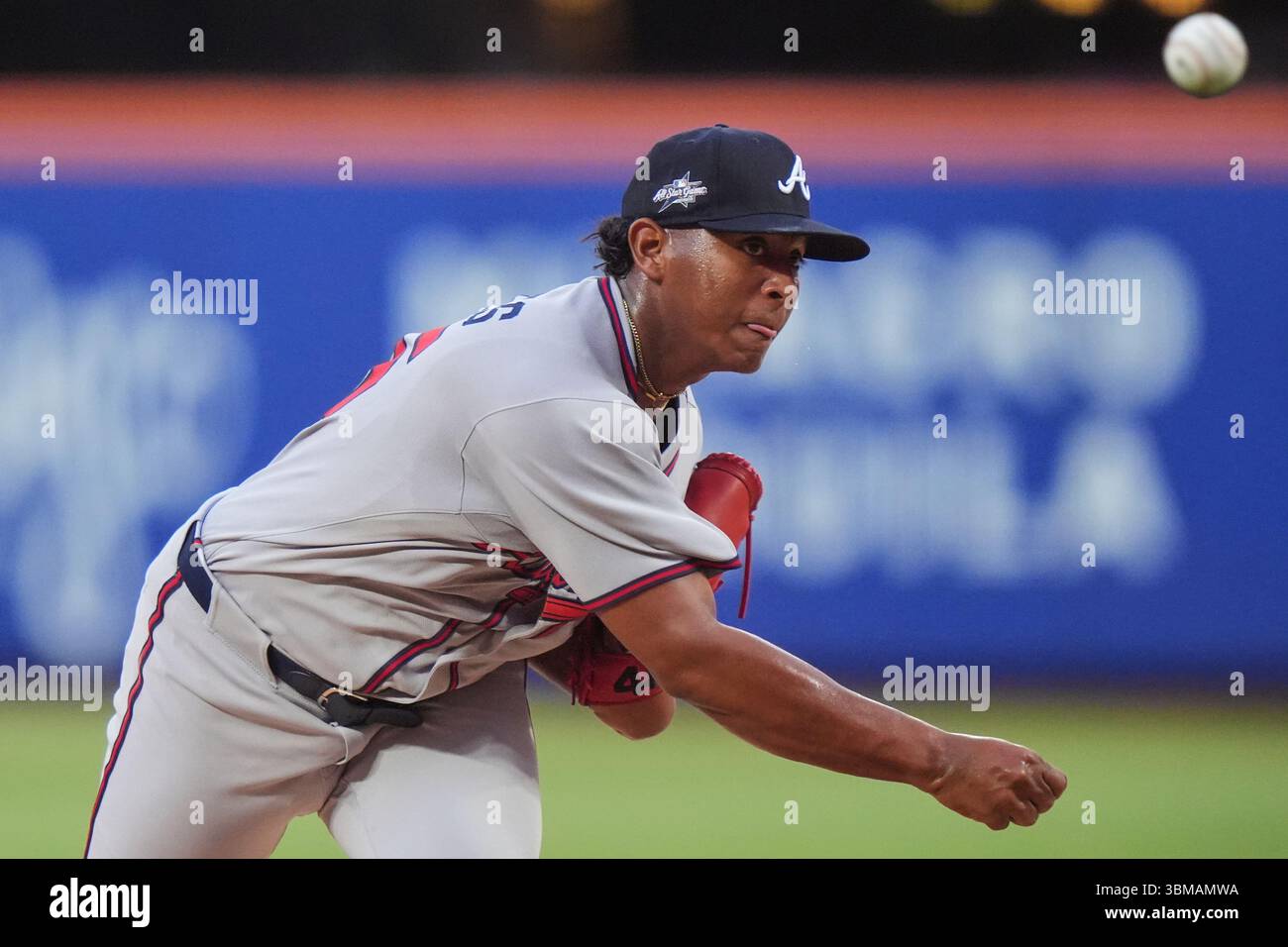 Atlanta Braves' Didier Fuentes pitches during the second inning of a ...