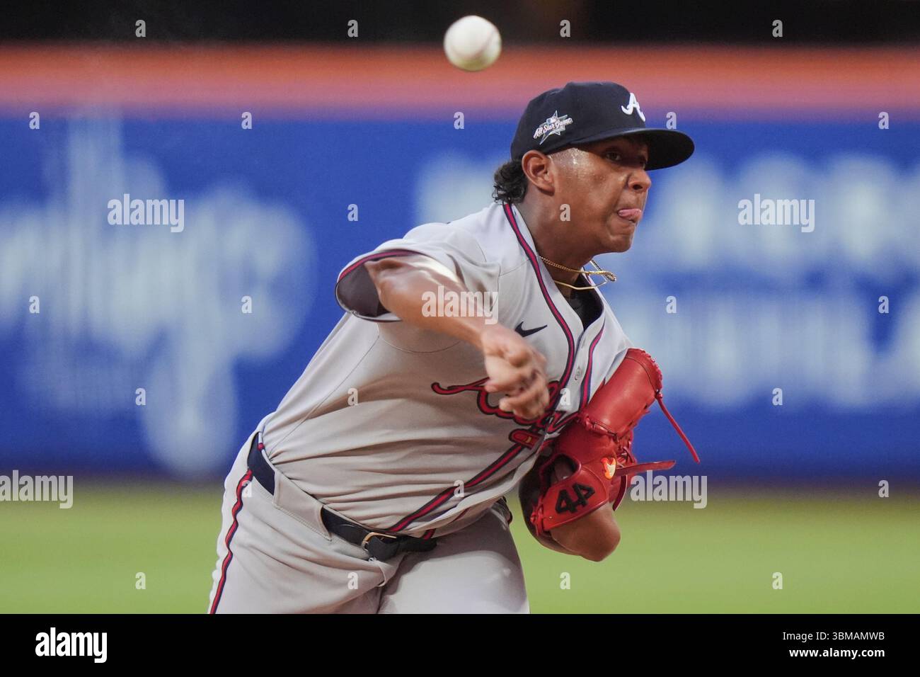 Atlanta Braves' Didier Fuentes pitches during the second inning of a ...