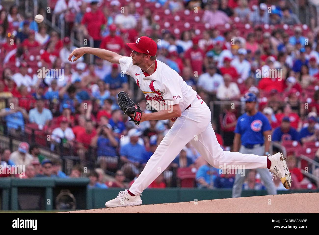St. Louis Cardinals starting pitcher Erick Fedde throws during the ...
