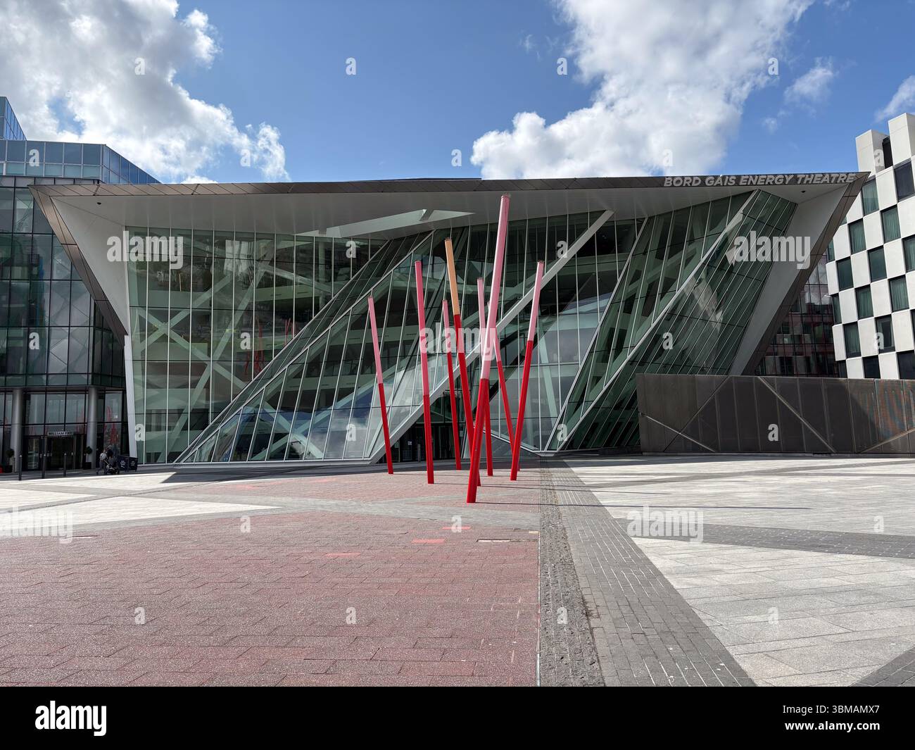 Bord Gáis Energy Theatre at Grand Canal Square, Dublin. Modern glass ...