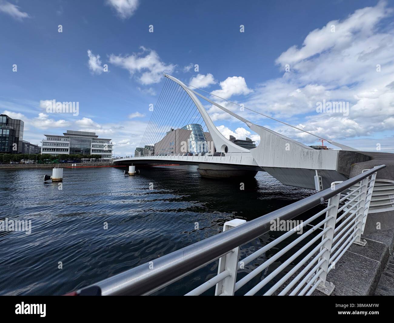 Samuel Beckett Bridge. Iconic structure designed by Santiago Calatrava ...