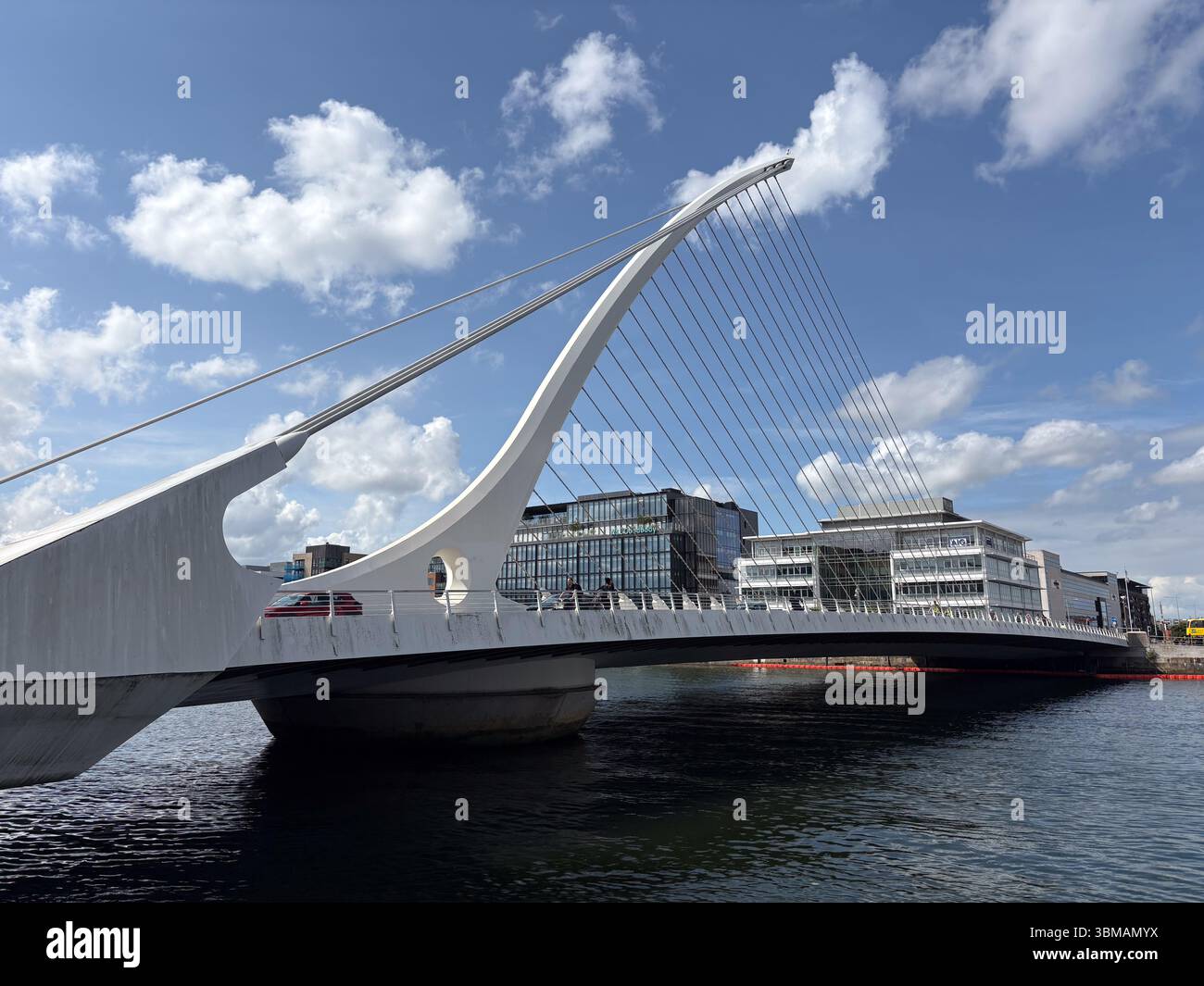 Samuel Beckett Bridge, a modern cable-stayed bridge designed by ...