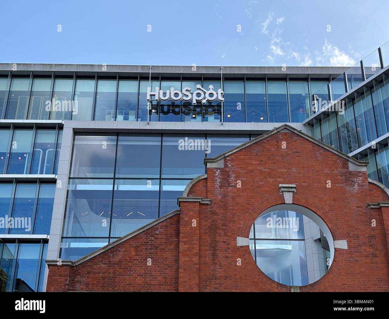 HubSpot office building in Dublin, Ireland, showing the modern glass ...