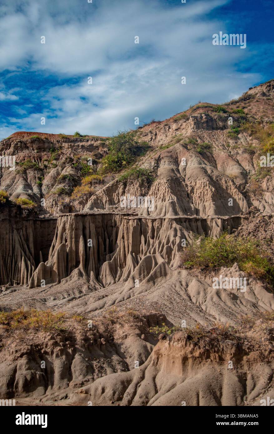 Breathtaking view of sculpted earth formations in Tatacoa Desert, Huila ...