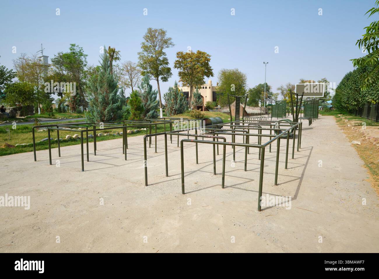 A pipe obstacle course training layout outside the museum. At the Great ...