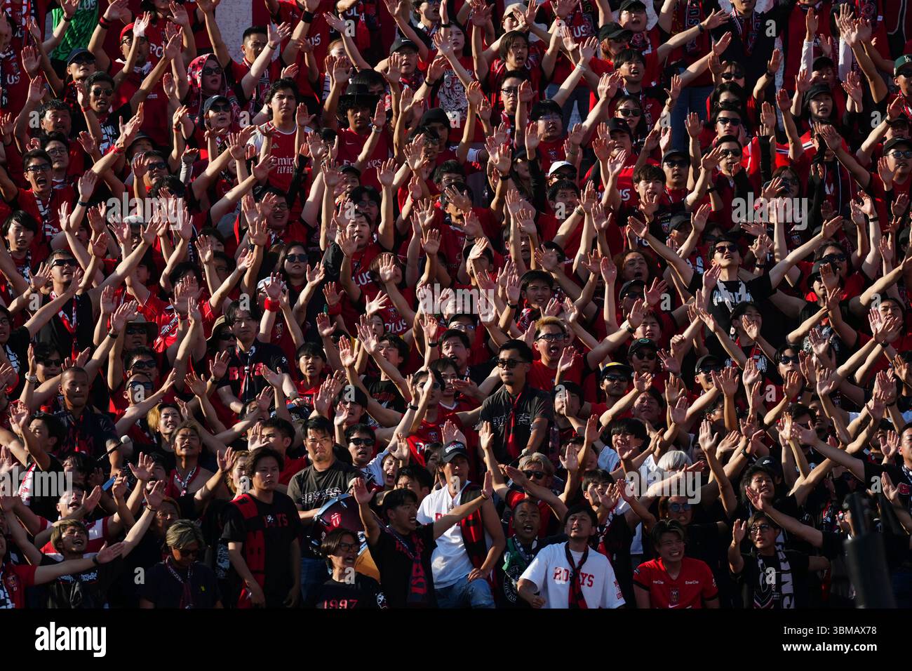Urawa Red Diamonds' fans cheer for their team during the Club World Cup ...
