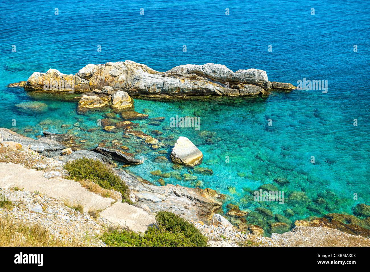 Therma, Ikaria island in Greece longevity blue zone azure water by ...