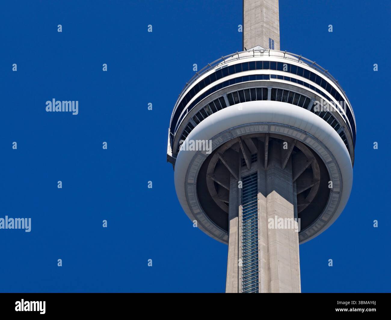 Toronto Canada / Toronto's Iconic CN Tower close up of Observation Pod ...