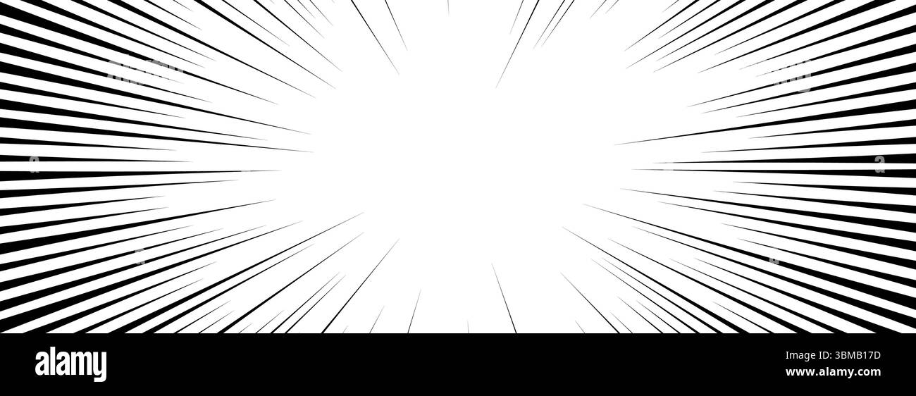 Comic speed lines background. Cartoon book explosion background ...