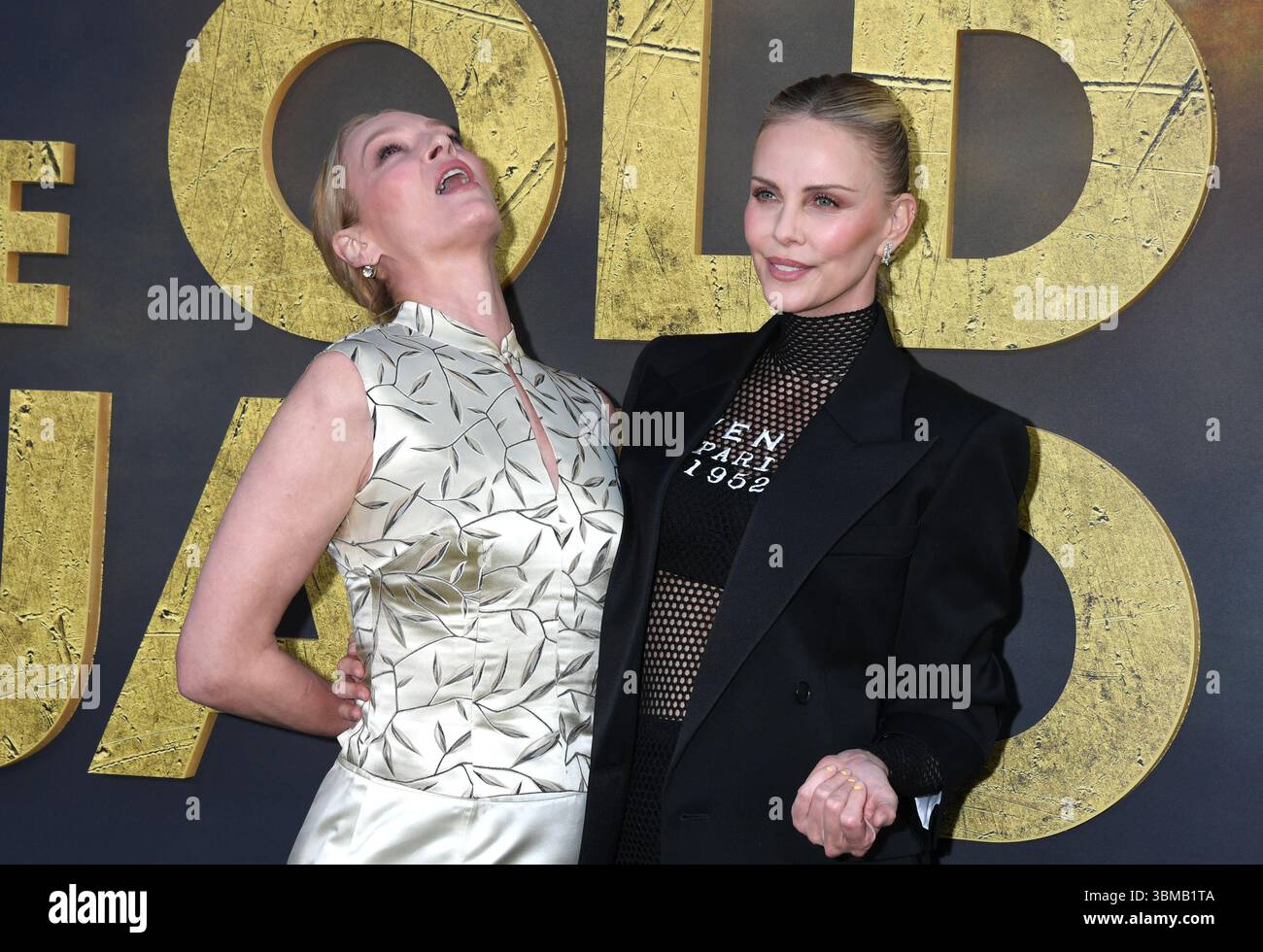 Los Angeles, Ca. 25th June, 2025. Uma Thurman and Charlize Theron at ...