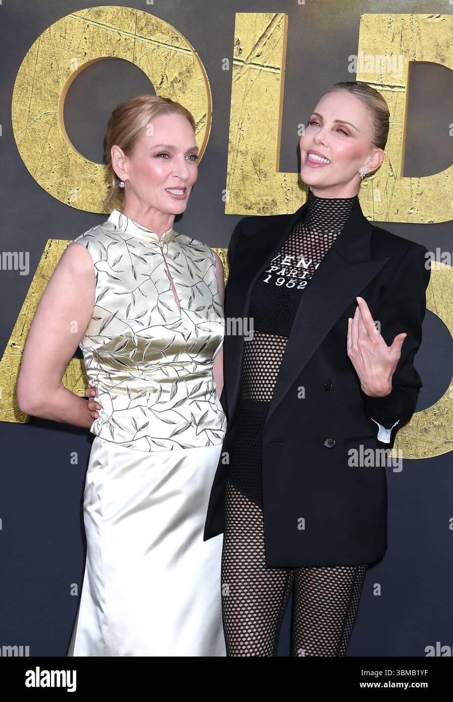 Los Angeles, Ca. 25th June, 2025. Uma Thurman and Charlize Theron at ...