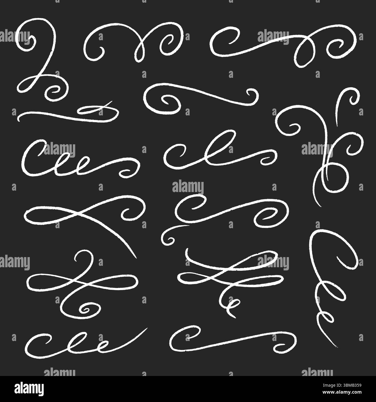 Elegant swoosh line art Black and White Stock Photos & Images - Alamy