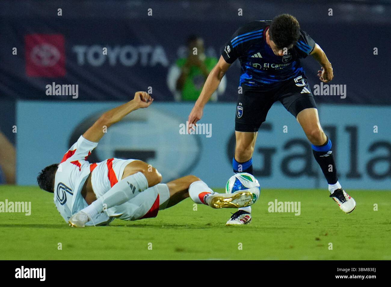 FC Dallas forward Petar Musa, left, and San Jose Earthquakes defender ...