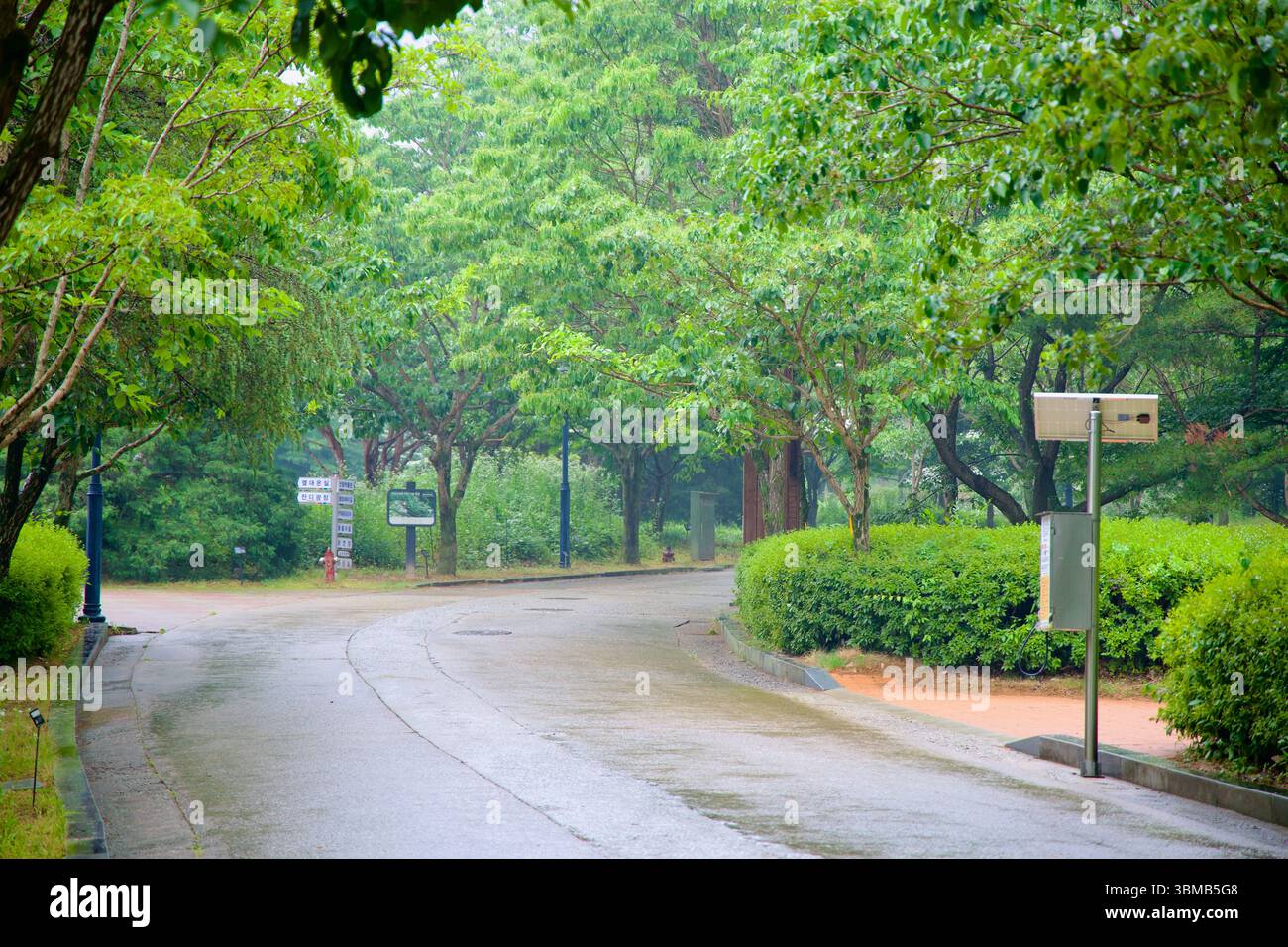 Sejong City, South Korea - June 13th 2025: A gentle curve through the ...