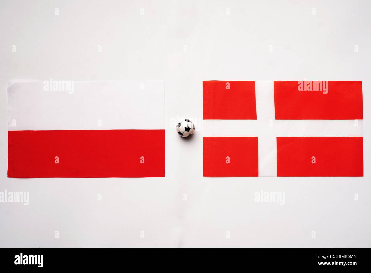 Poland vs Denmark, Football match with national flags Stock Photo - Alamy
