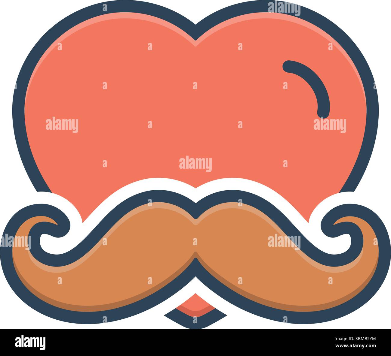 Love mustache silhouette Cut Out Stock Images & Pictures - Alamy