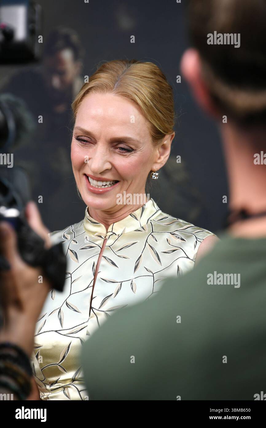 Los Angeles, Ca. 25th June, 2025. Uma Thurman at the Netflix premiere ...