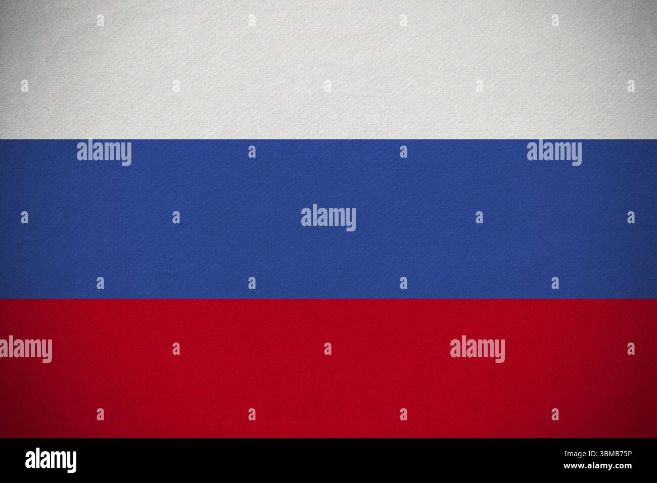 National flag is showing white, blue, red stripes with texture in flat ...