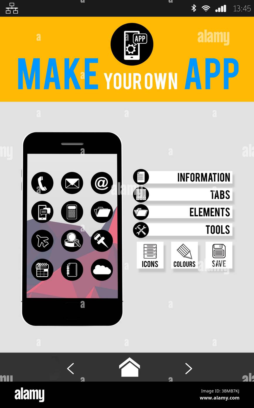 Make your own app smartphone Stock Photo - Alamy