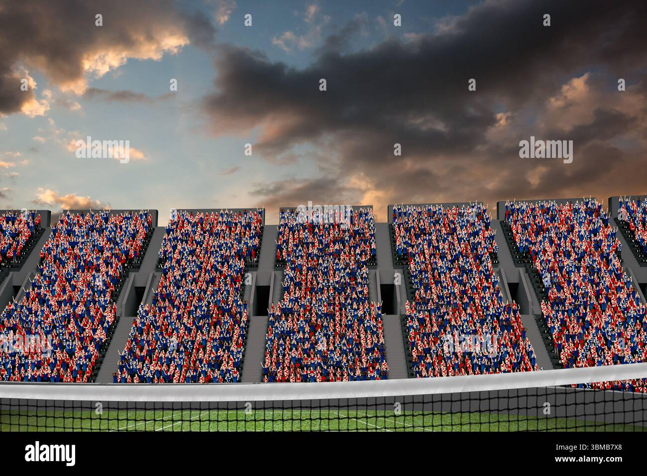 Digital image of tennis field in a stadium Stock Photo - Alamy