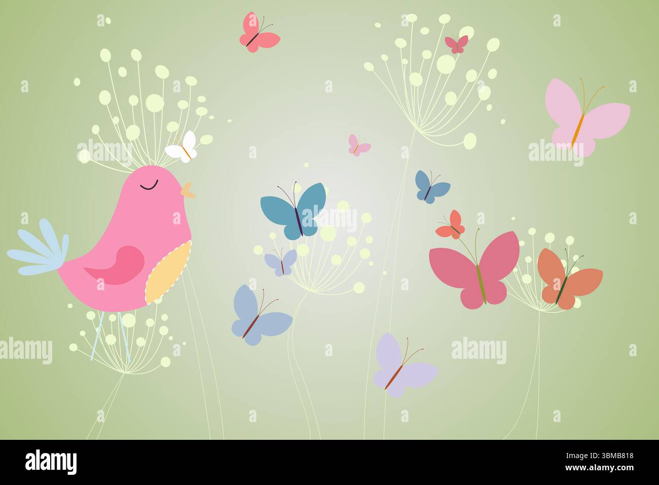 Cute pink bird hi-res stock photography and images - Alamy