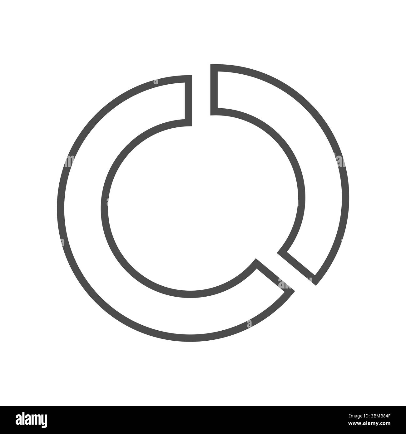 Donut chart against white background Stock Photo - Alamy