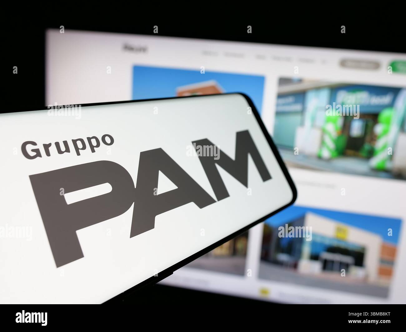 In this photo illustration, a smartphone with the logo of Italian ...