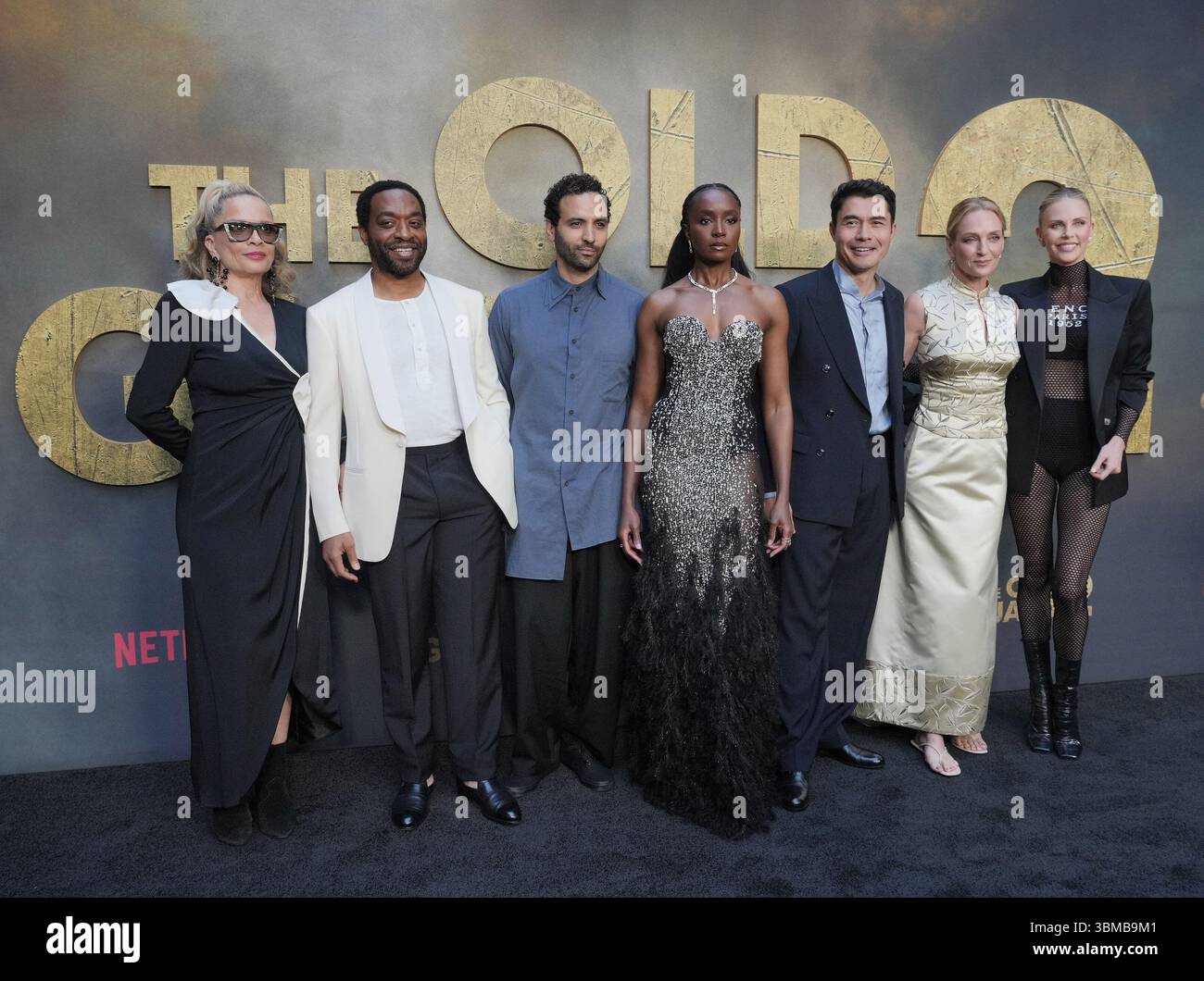 (L-R) THE OLD GUARD 2 Cast & Crew - Victoria Mahoney, Chiwetel Ejiofor ...