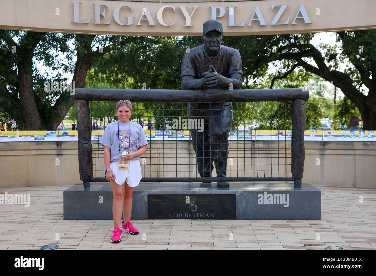 June 26, 2025: A fan takes a picture in front of legacy plaza and the ...