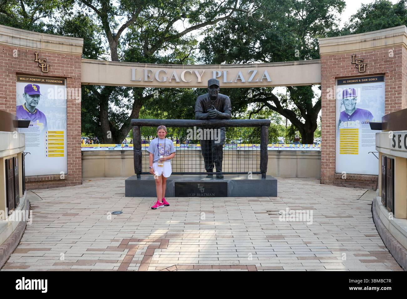 June 25, 2025: A fan takes a picture in front of legacy plaza and the ...