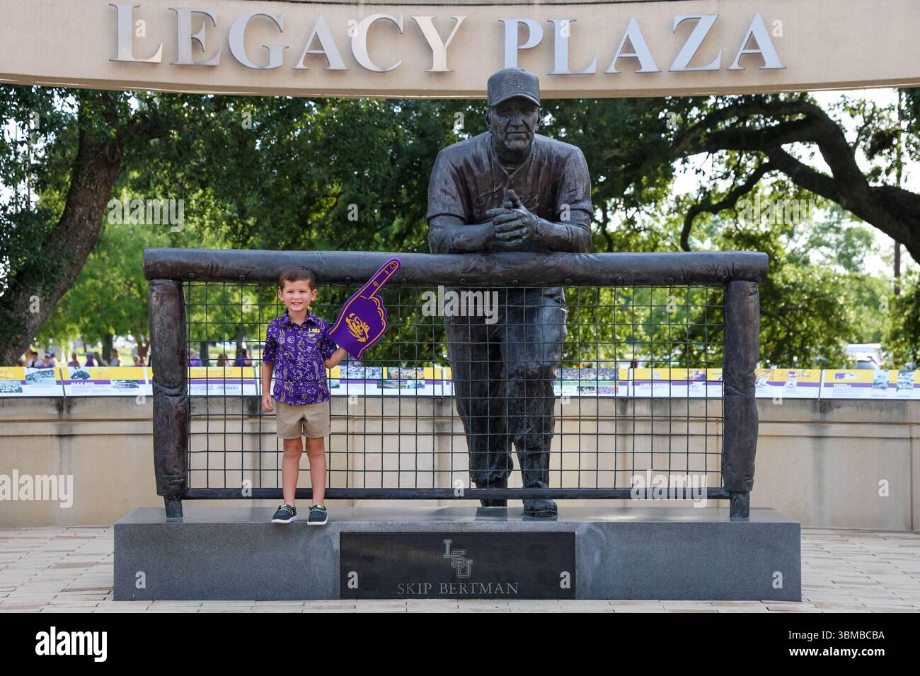 June 25, 2025: A fan takes a picture in front of legacy plaza and the ...