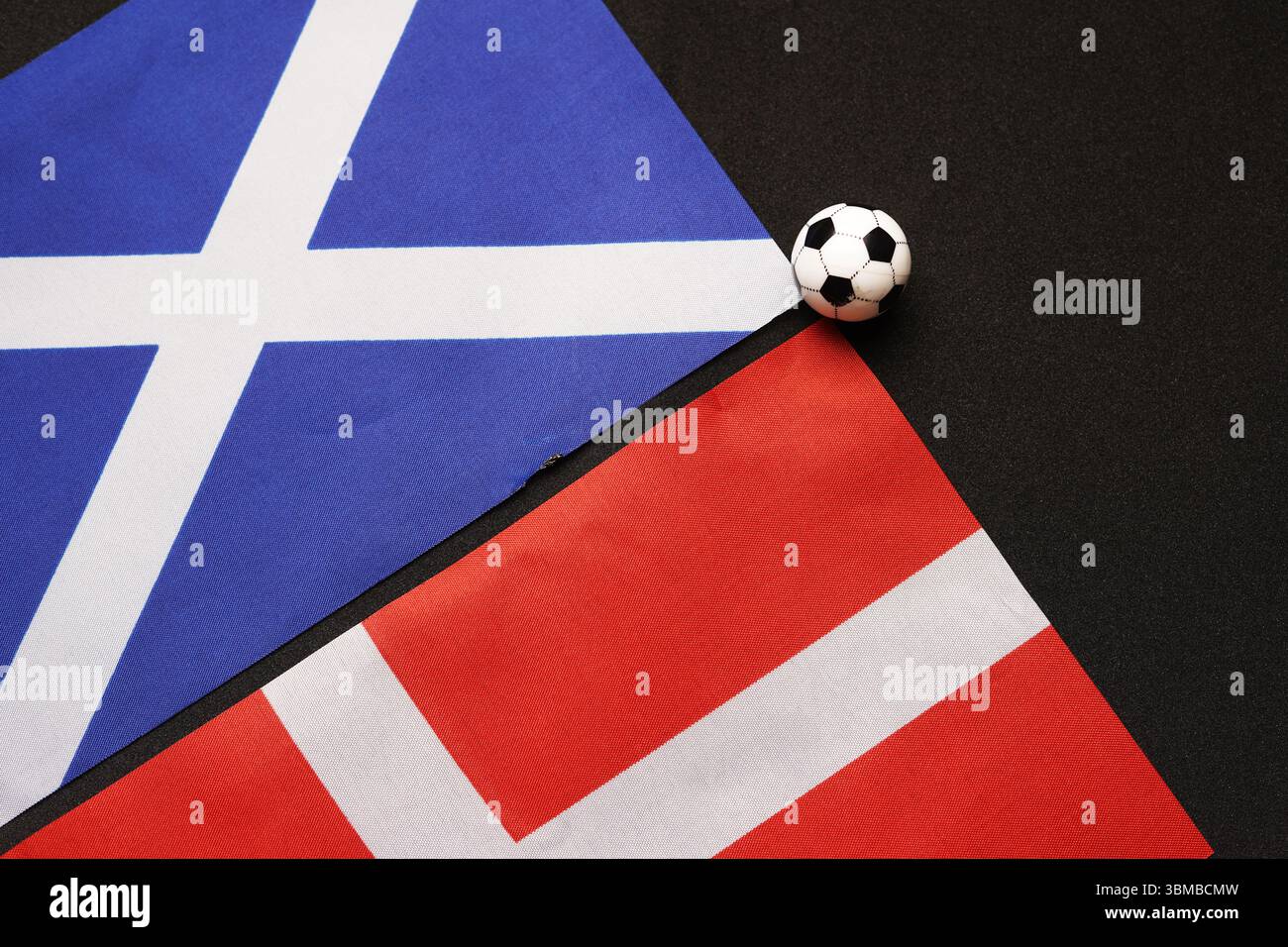 Scotland vs Denmark, Football match with national flags Stock Photo - Alamy