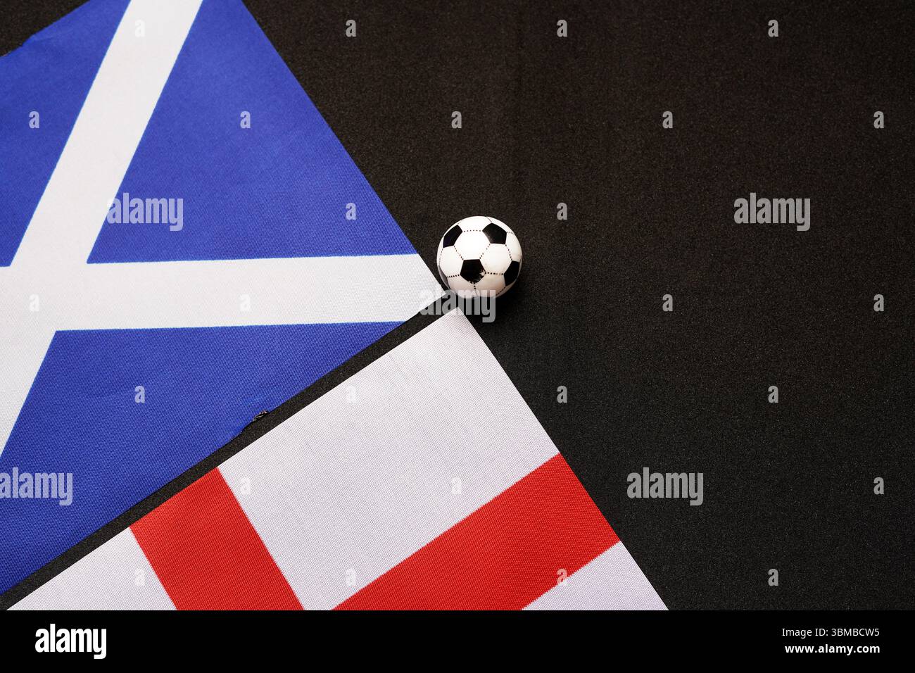 Scotland vs England, Football match with national flags Stock Photo - Alamy