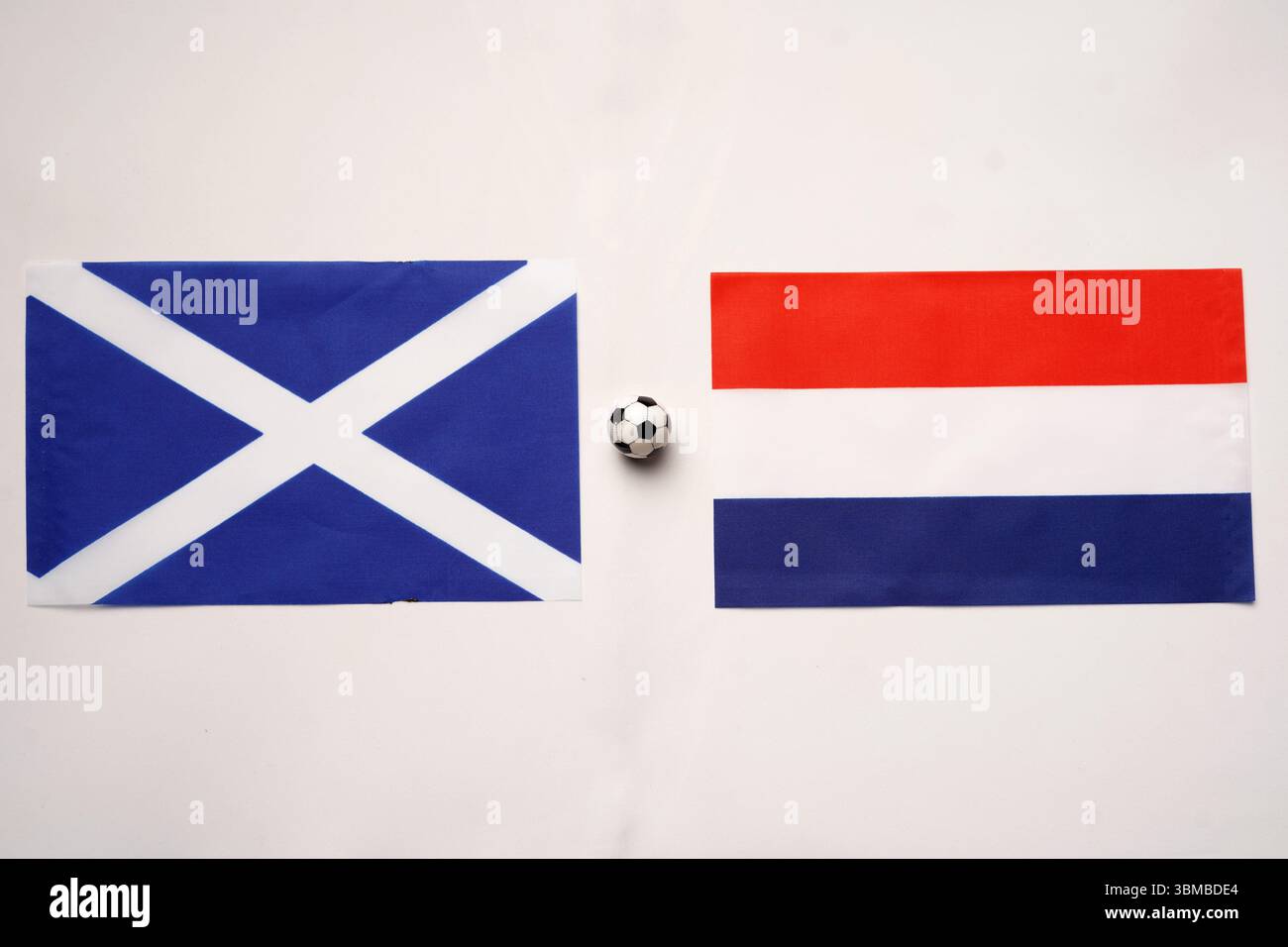 Scotland vs Netherlands, Football match with national flags Stock Photo ...