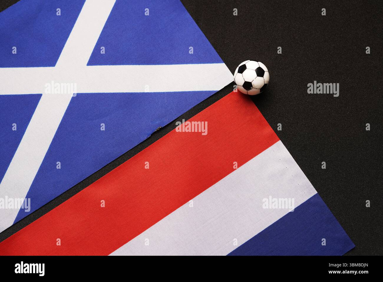 Scotland vs Netherlands, Football match with national flags Stock Photo ...