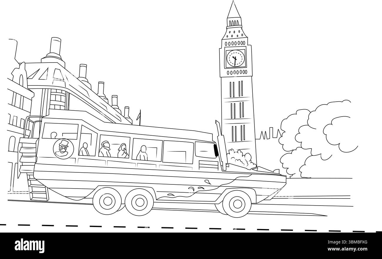 Amphibious tour Black and White Stock Photos & Images - Alamy