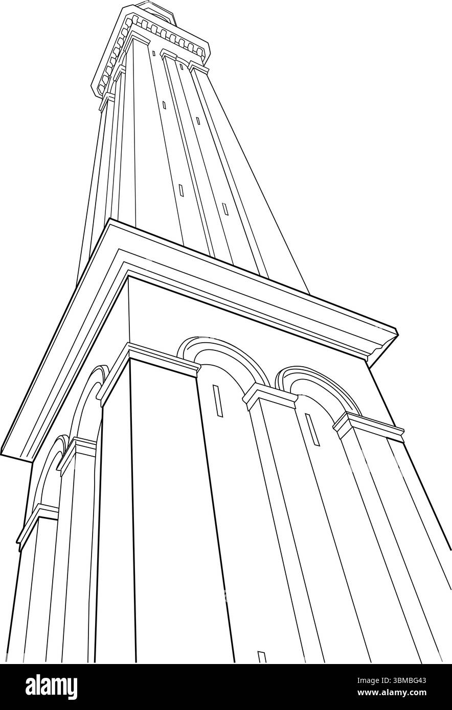 Detailed black and white line art vector illustration depicting a ...