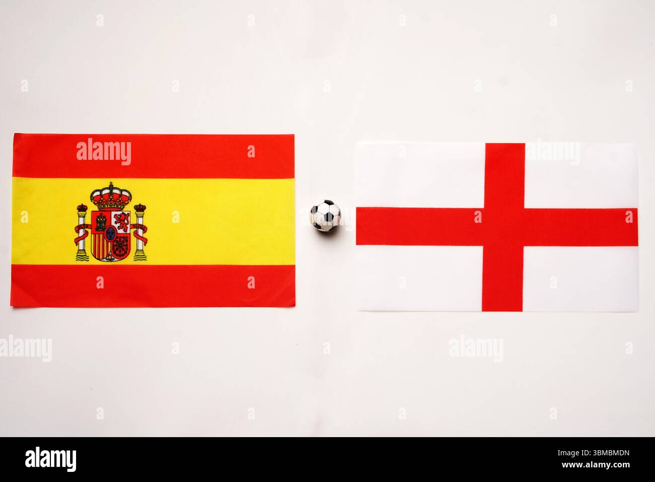 Spain vs England, Football match with national flags Stock Photo - Alamy