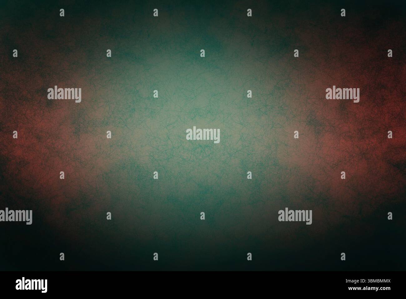 Abstract flat textured background is glowing with teal-green center ...