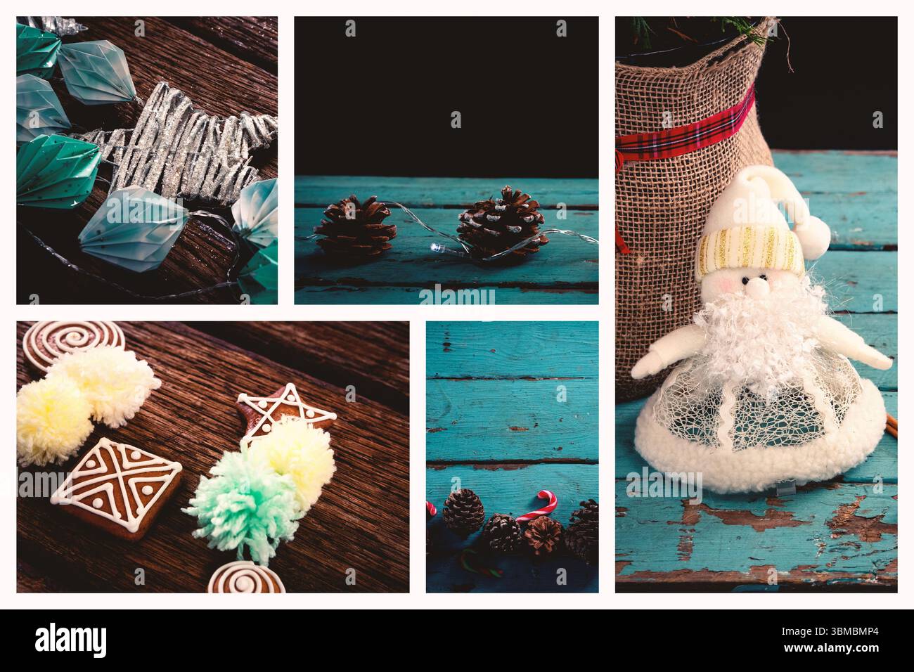 Christmas festive dinner table Cut Out Stock Images & Pictures - Alamy