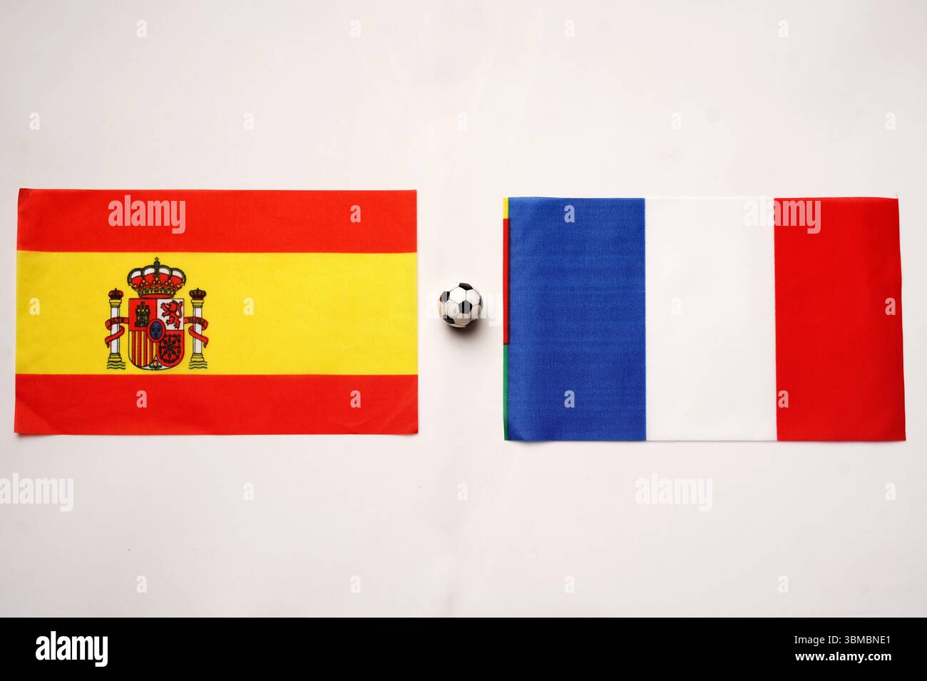 Spain vs France, Football match with national flags Stock Photo - Alamy