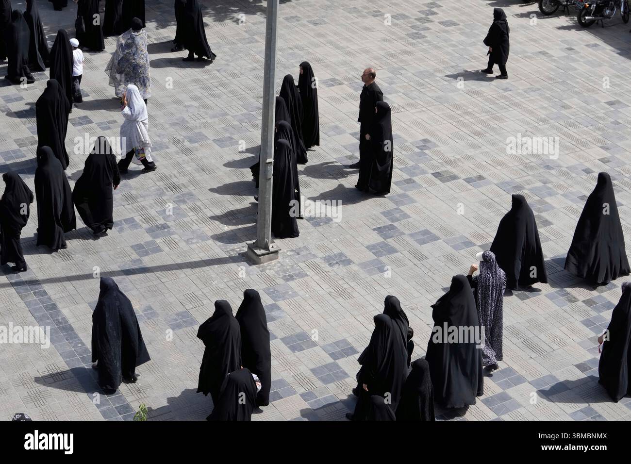 People attend the funeral ceremony of Mahan Setareh, a member of the ...