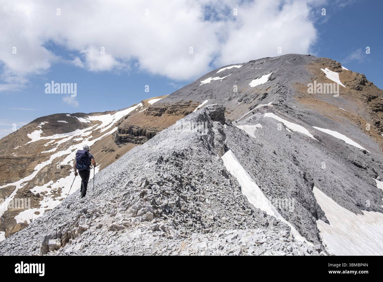 Route of ascent to the Taillon, 3144 meters, French Pyrenees, France ...