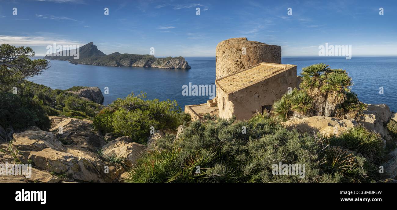 Cala en Basset Tower, 16th century, Andratx, Mallorca, Balearic Islands ...