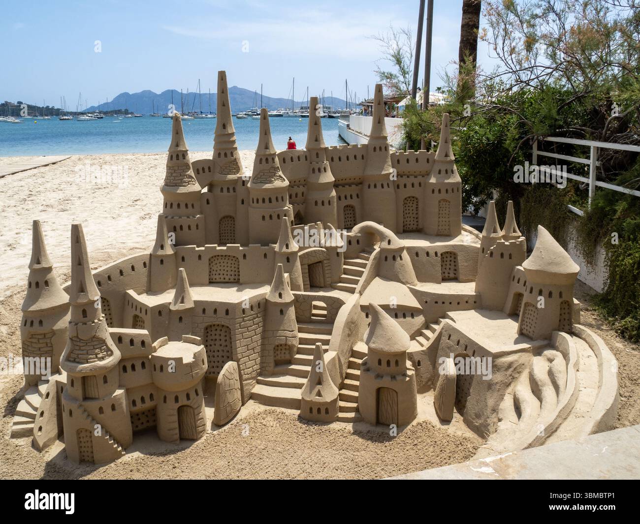 Sand Sculpture of Fairy Tale Castle, Majorca Stock Photo - Alamy