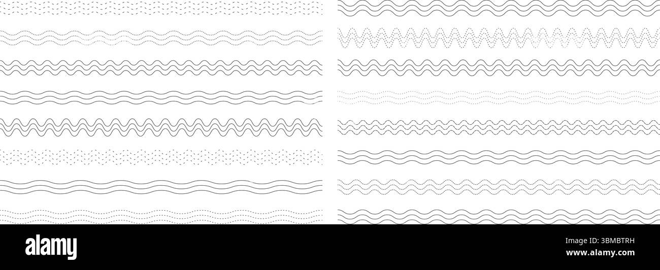 Abstract corrugated wave lines. Minimalist decorative borders Stock Vector Image & Art - Alamy