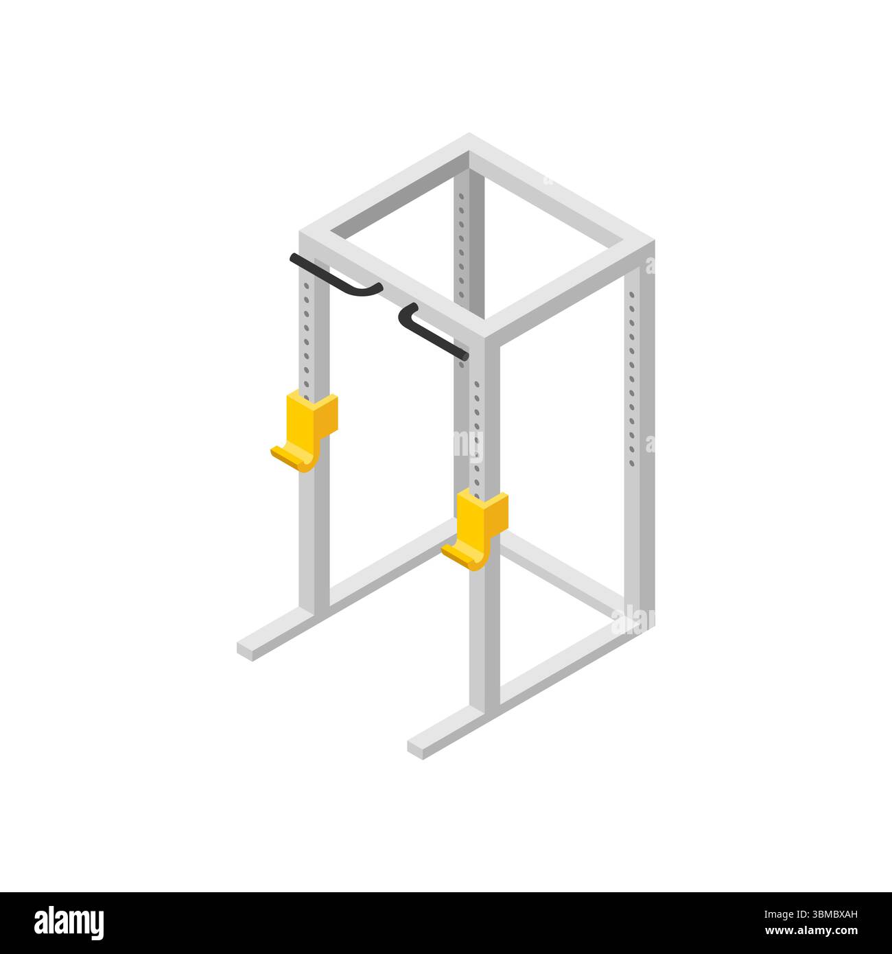 Power Rack Machine. Squat Machine. Weight Training Stock Vector Image ...