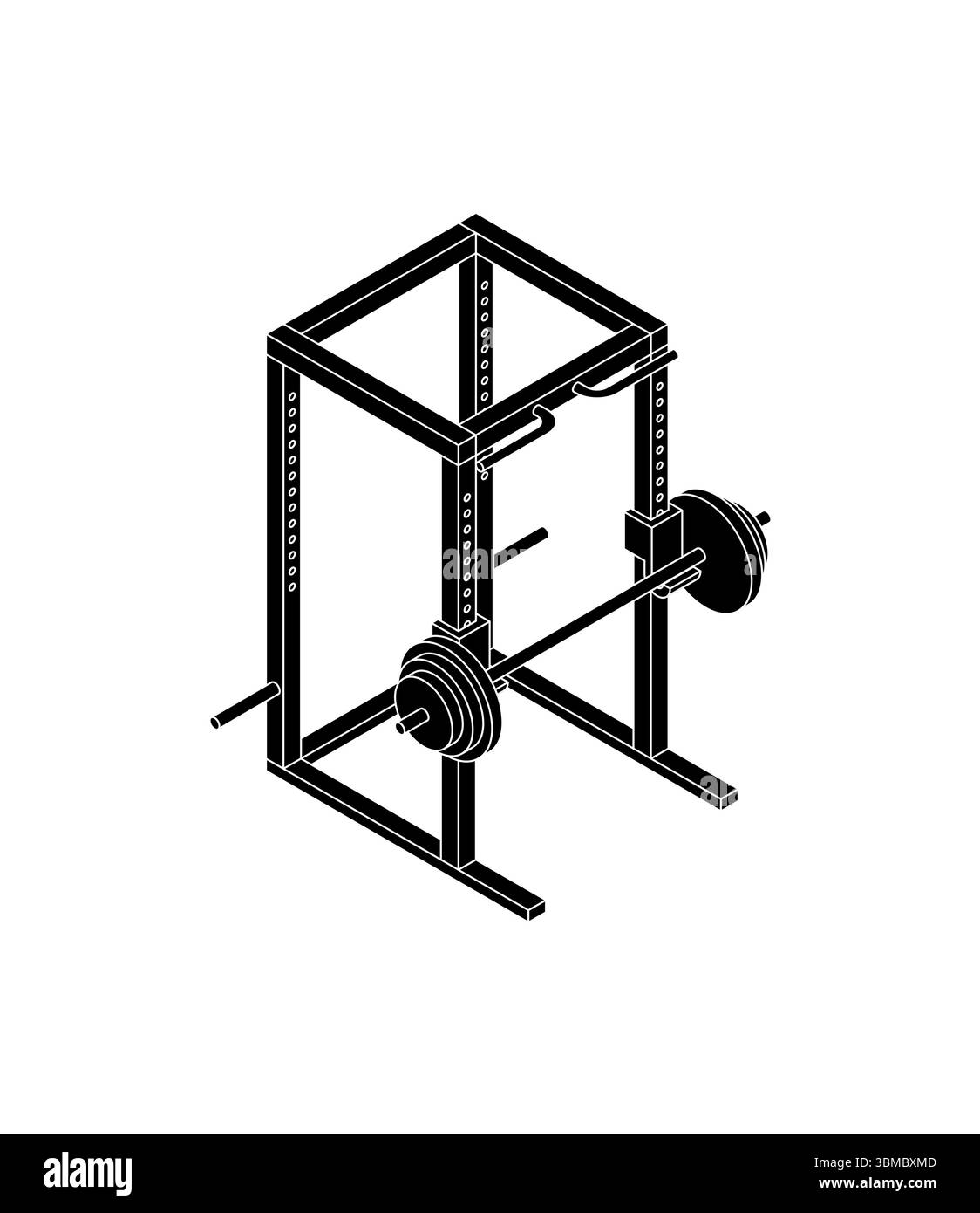 Power Rack Machine icon sign. Squat Machine. Weight Training Stock ...