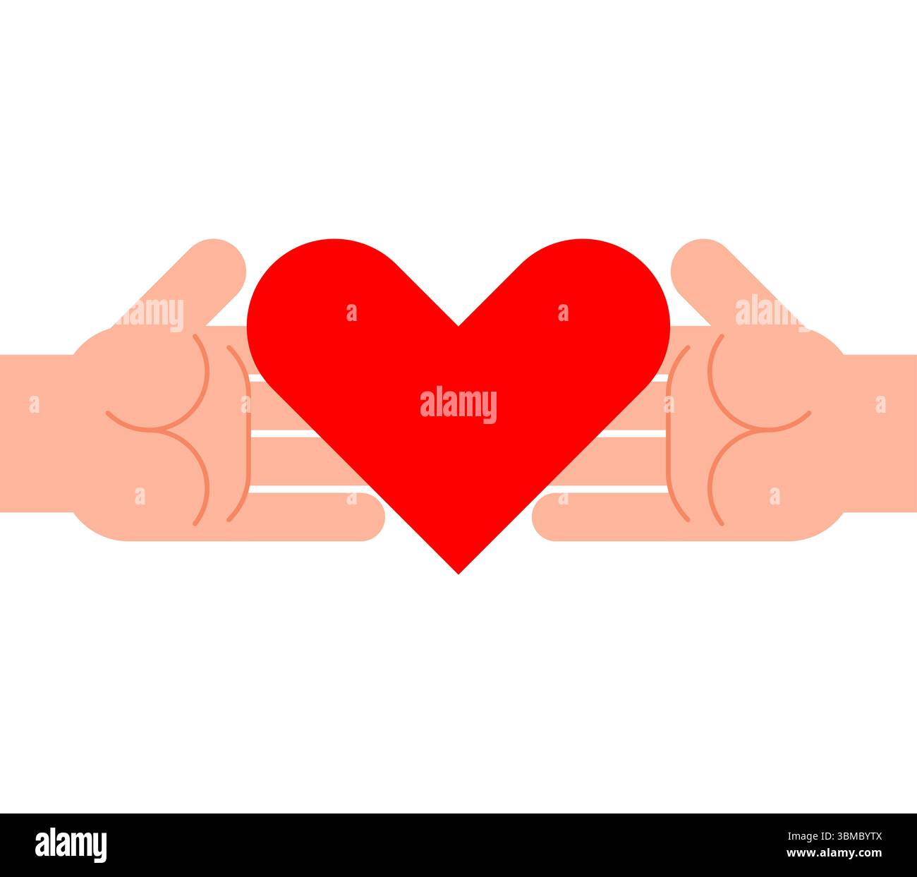 People hands hold red Stock Vector Images - Alamy