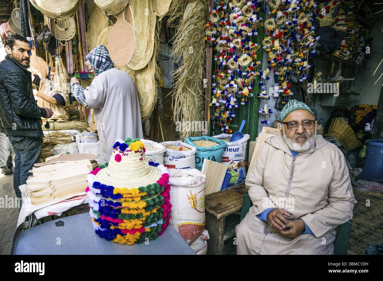 Wicker crafts, Souk el Foki, Medina of Tetouan, world heritage, Morocco ...